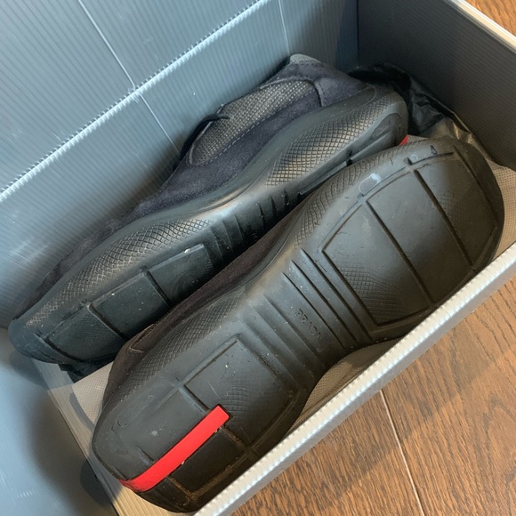 Prada | Shoes | Prada World Cup All Black Suede Good Condition Usa ...